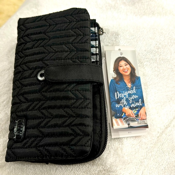lug | Bags | Nwt Lug Tram Rfid Wallet In Midnight Black | Poshmark